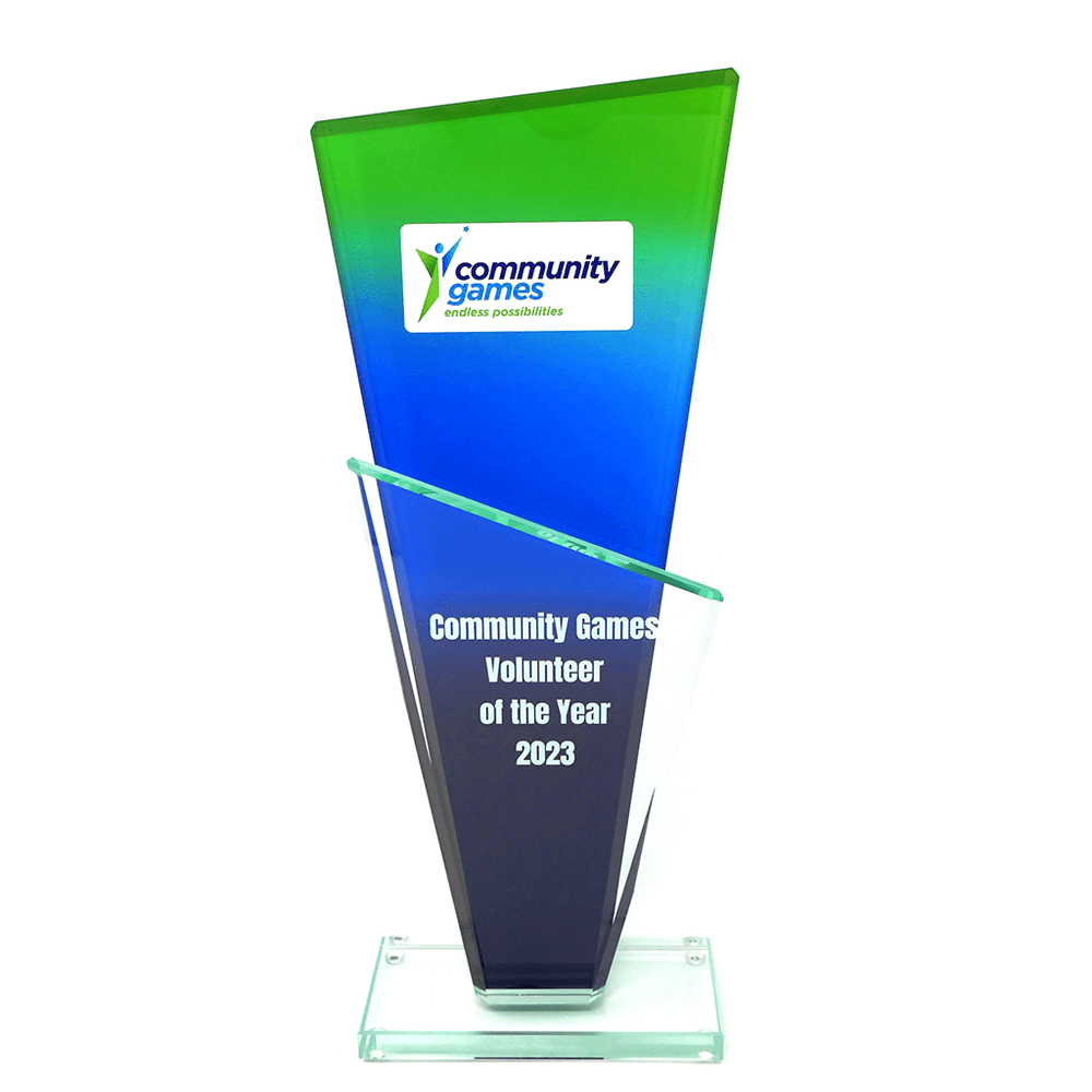 Double layered Glass Bespoke Trophy