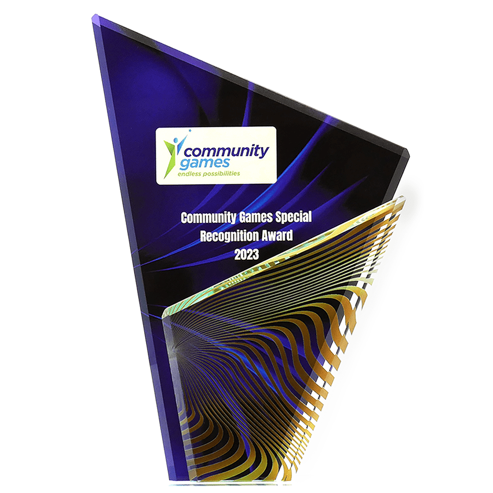 Double Layered Glass Bespoke Trophy