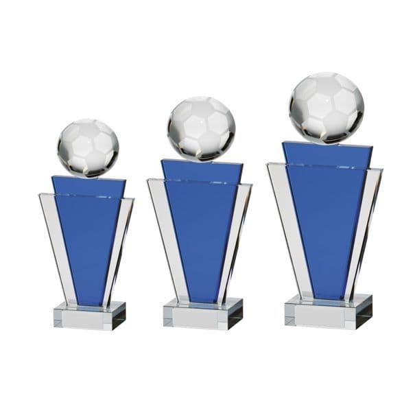 Gauntlet Crystal Soccer/Football Glass Award