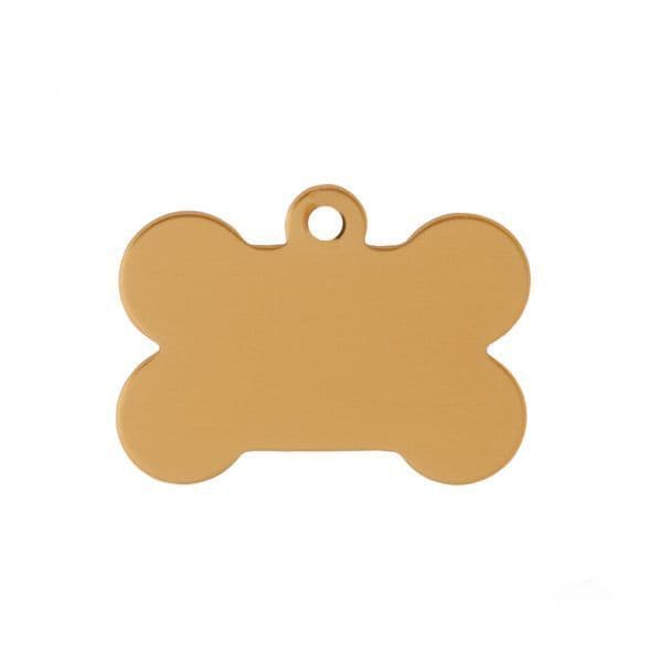 Gold 38mm Aluminum Bone Tag