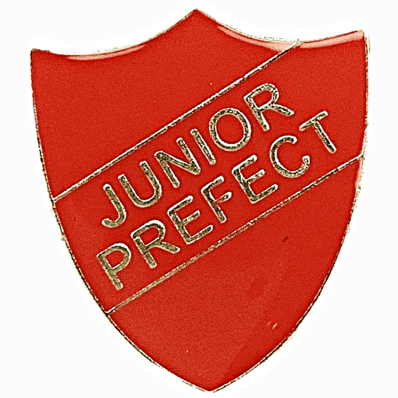 Junior Prefect Shield Badge Red