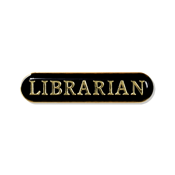Librarian Bar Badge Black