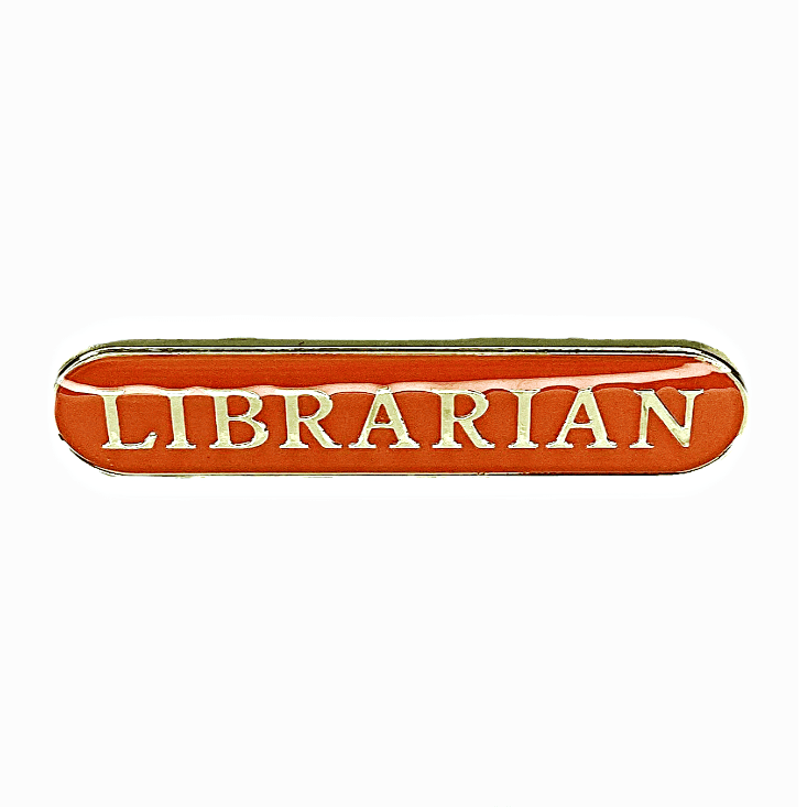 Librarian Bar Badge Orange
