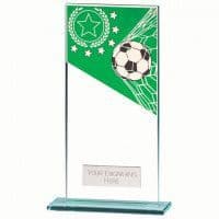 Mustang Green Soccer/Football Glass Award