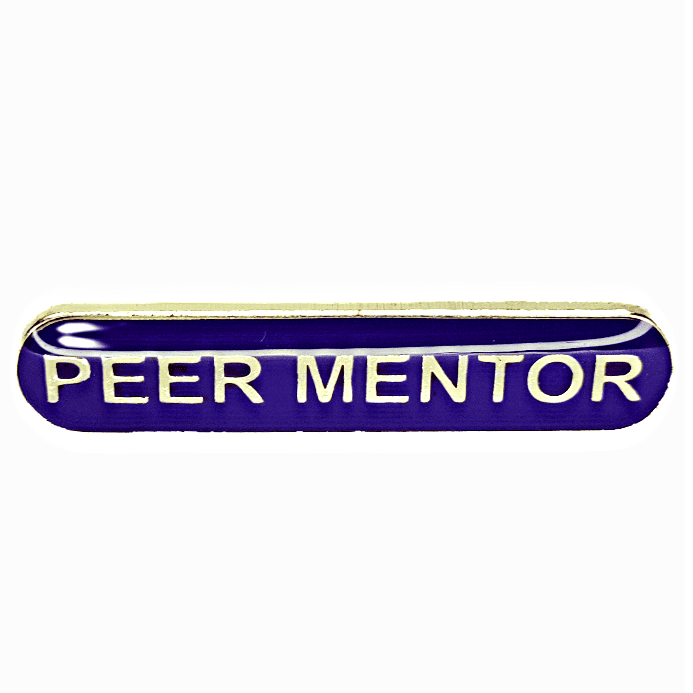 Peer Mentor Bar Badge Blue