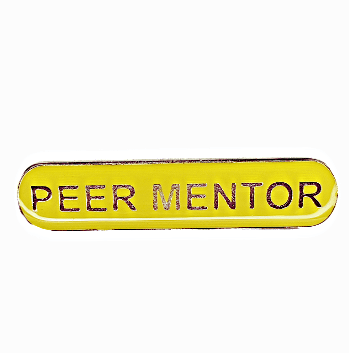 Peer Mentor Bar Badge Yellow