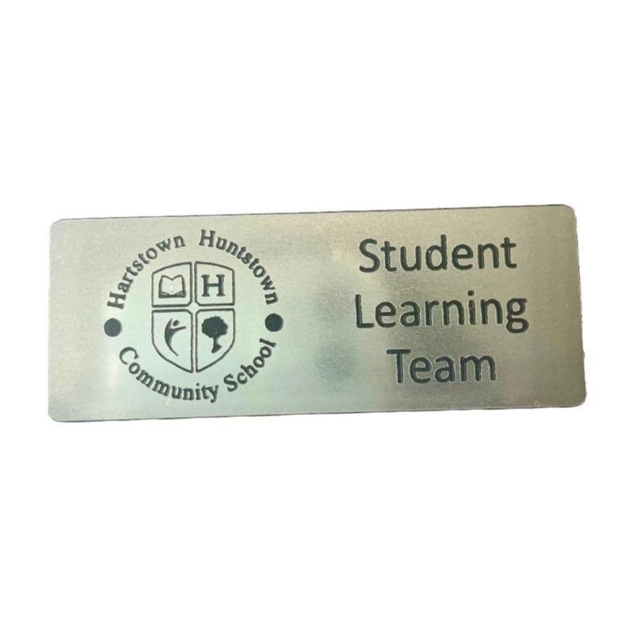 School Badge Personalised with your own writing & crest Minimum Order 20