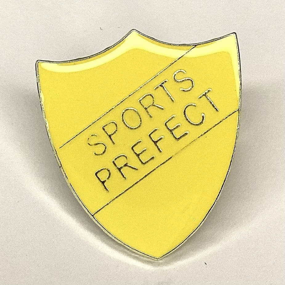 Sports Prefect Shield Badge Yellow