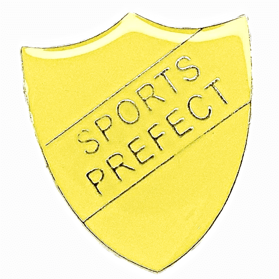 Sports Prefect Shield Badge Yellow