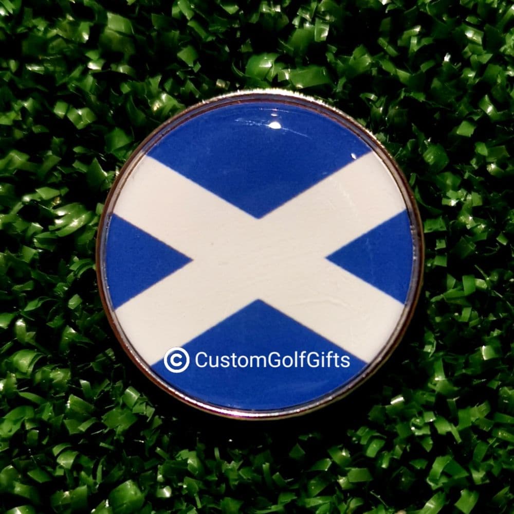1 x Scotland Metal Golf Ball Marker Magnetic