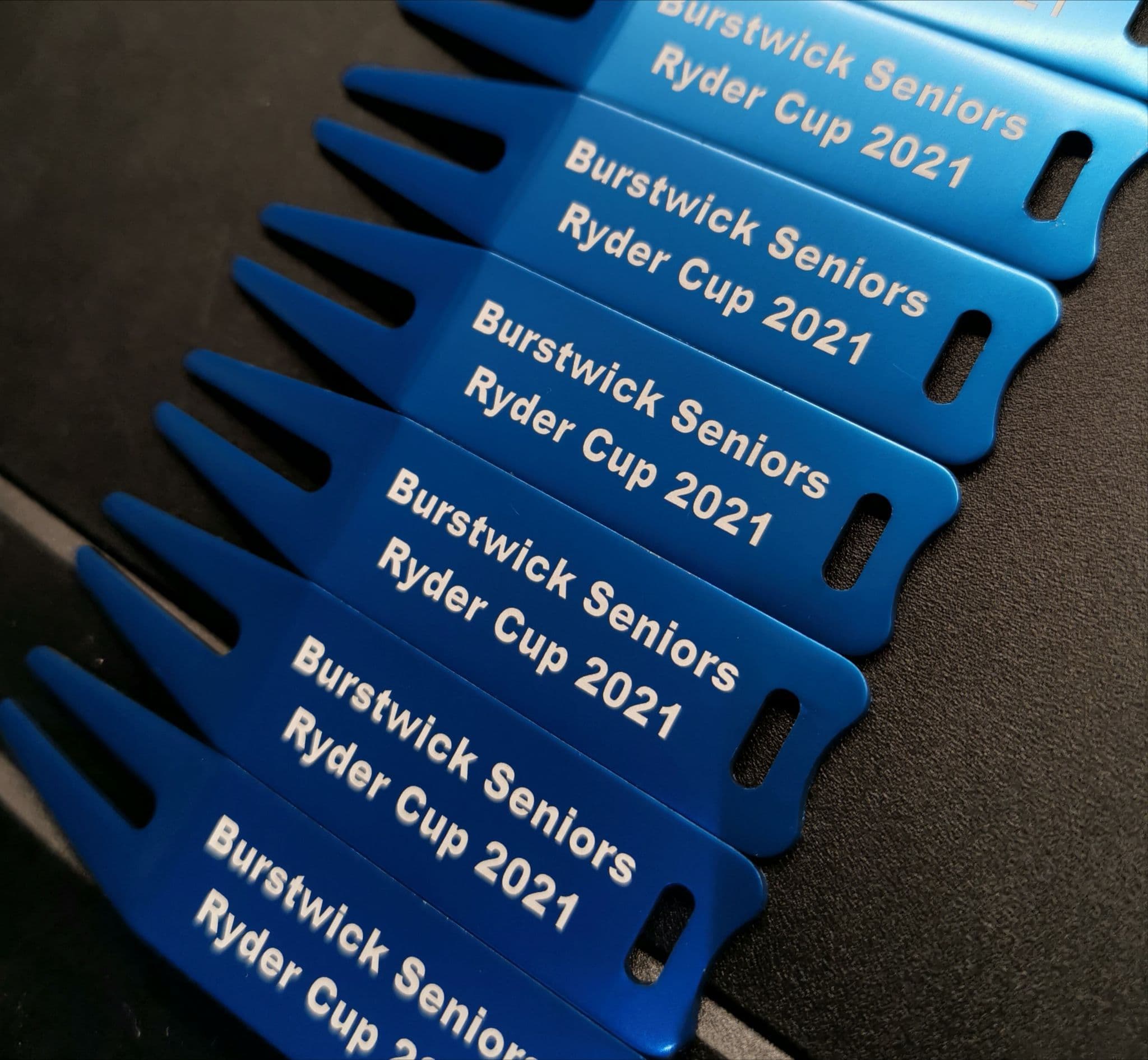 Personalised Blue Metal Divot Tool Pitch Repairer