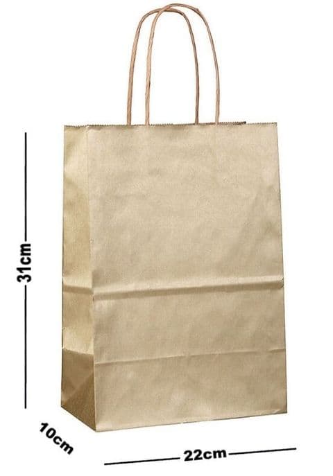 A4 Gold Paper Gift Bags