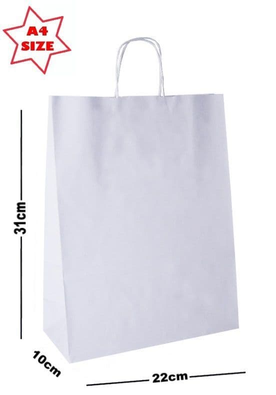 A4 White Paper Gift Bags
