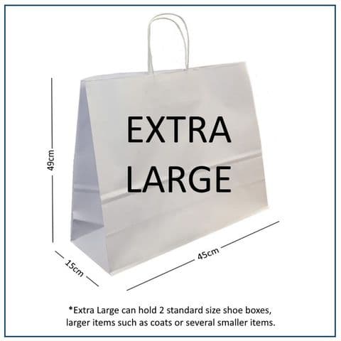 Extra Large - White Retail Bags