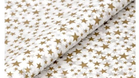 Gold Stars Print Tissue Paper Sheets