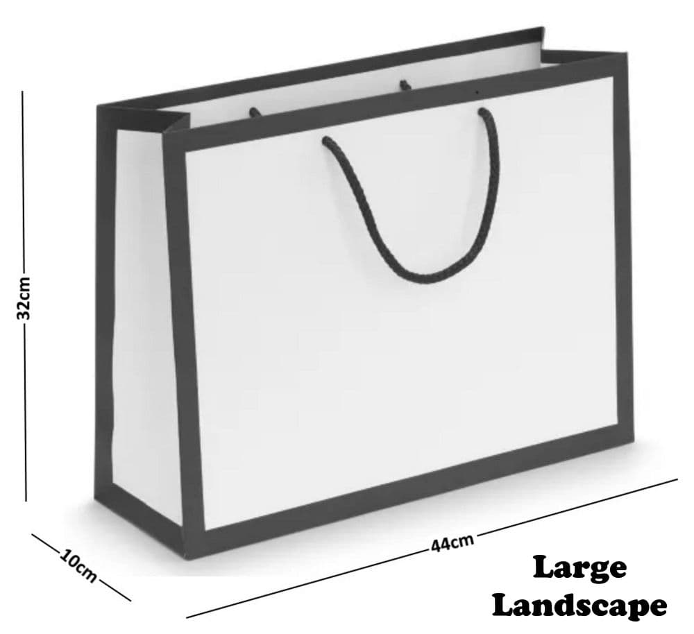 LARGE - Landscape Black Edge Bags