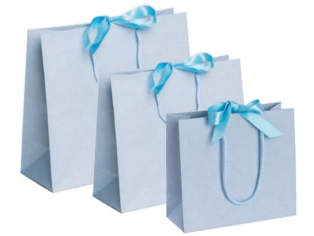 Light Blue - Ribbon Bags