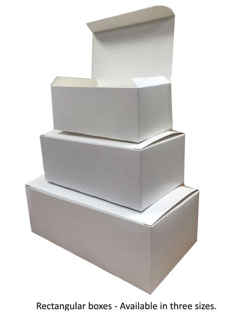 White Rectangular Boxes 3 Sizes