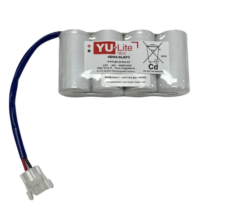 Yuasa YU-Lite Ni-Cd 4DH4-0LAP3 4 8v 4 0Ah Emergency Lighting Battery Pack