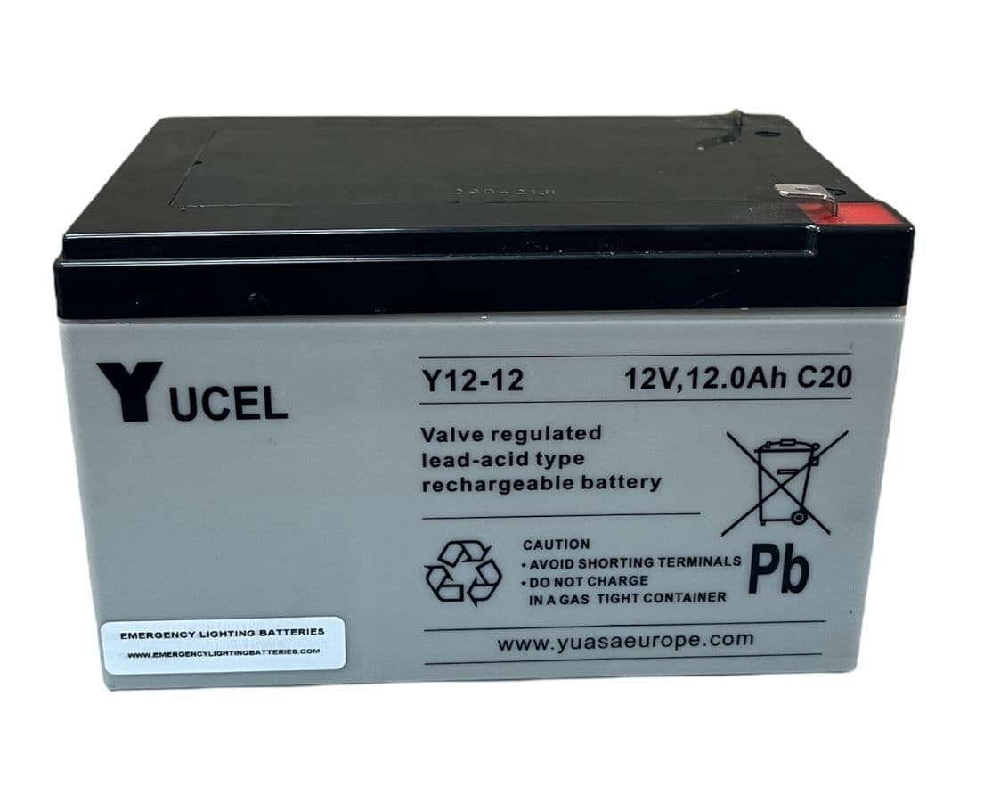 Yuasa Yucel Y12-12 VRLA Rechargeable Battery 12v 12Ah F2
