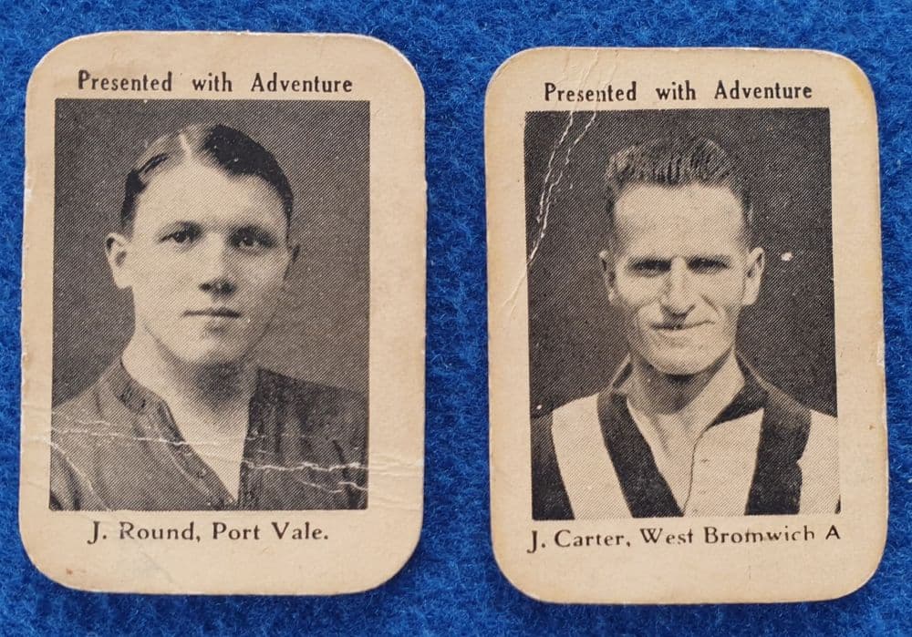 "Footballers" Adventure 1920s 2 cards