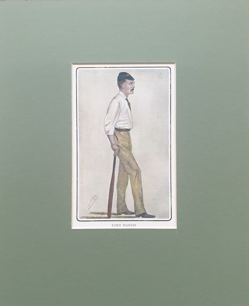 "Lord Harris" Coloured Cricket Print