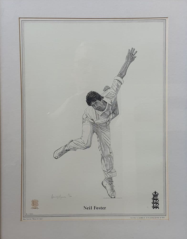 "Neil Foster" by DJ Byrne Signed Limited Edition Print
