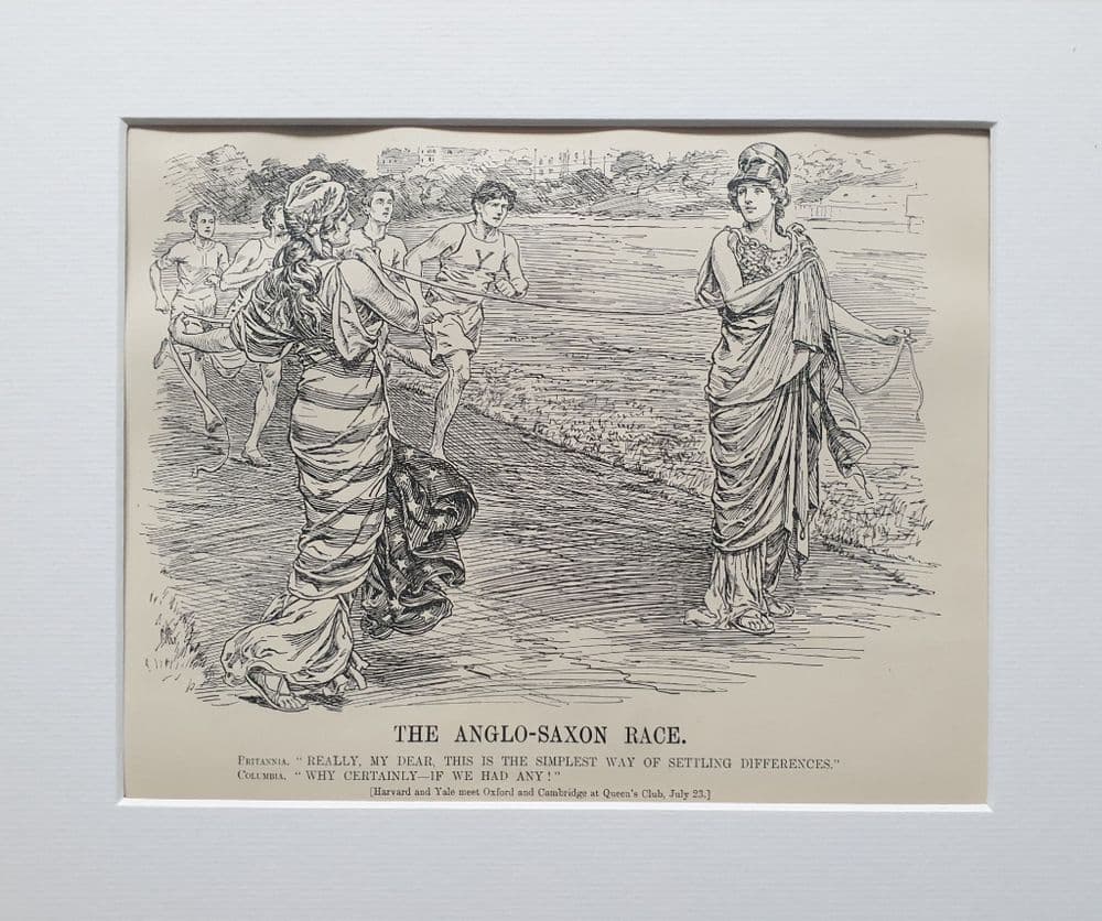"THE ANGLO-SAXON RACE" Punch Athletics Cartoon 1904 Jul 20