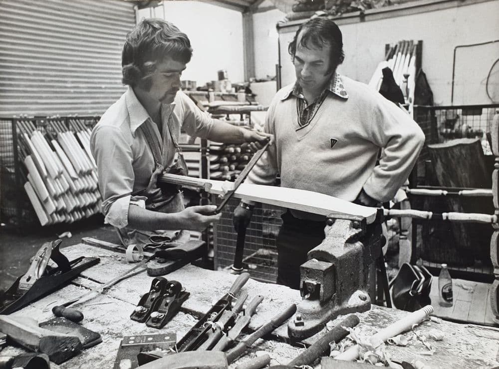 Duncan Fearnley Bat Shaving Photograph