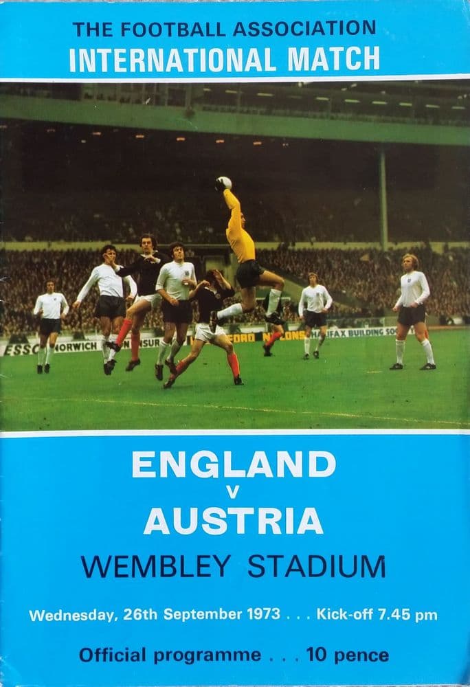 England v Austria Friendly 1973 Sep 26th