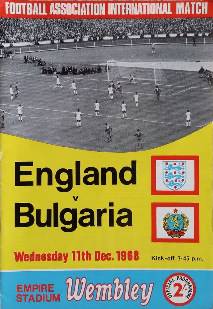 England v Bulgaria Friendly 1968 Dec 11th