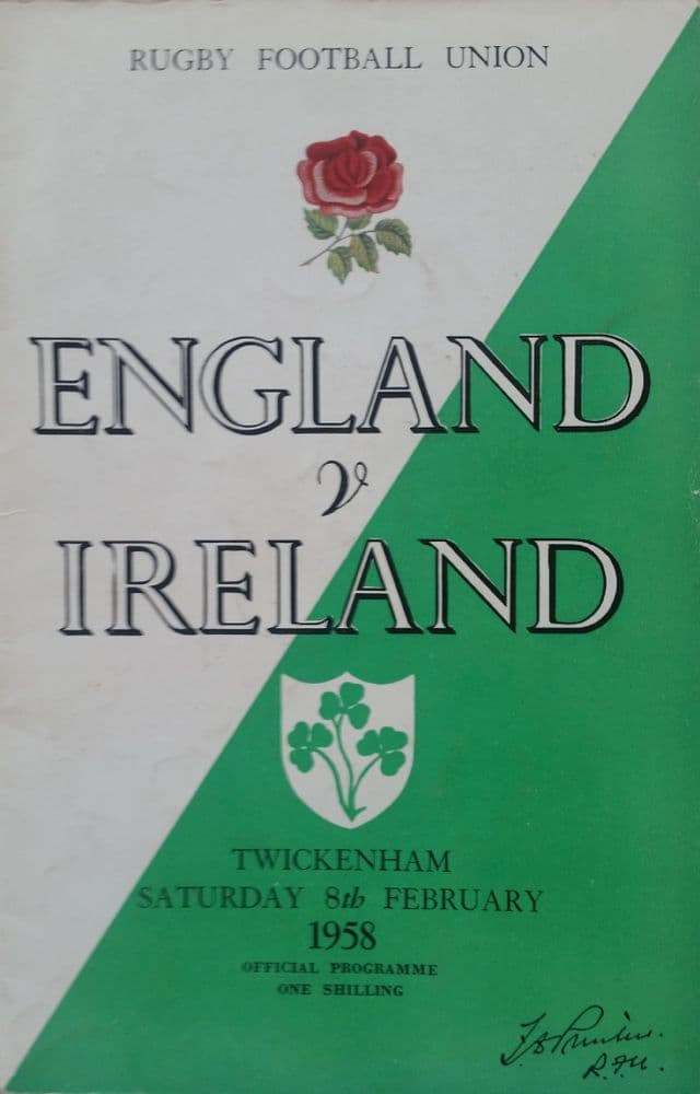 England v Ireland 1958 Feb 8th