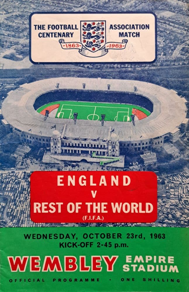 England v Rest of the World Friendly 1963 Oct 23rd