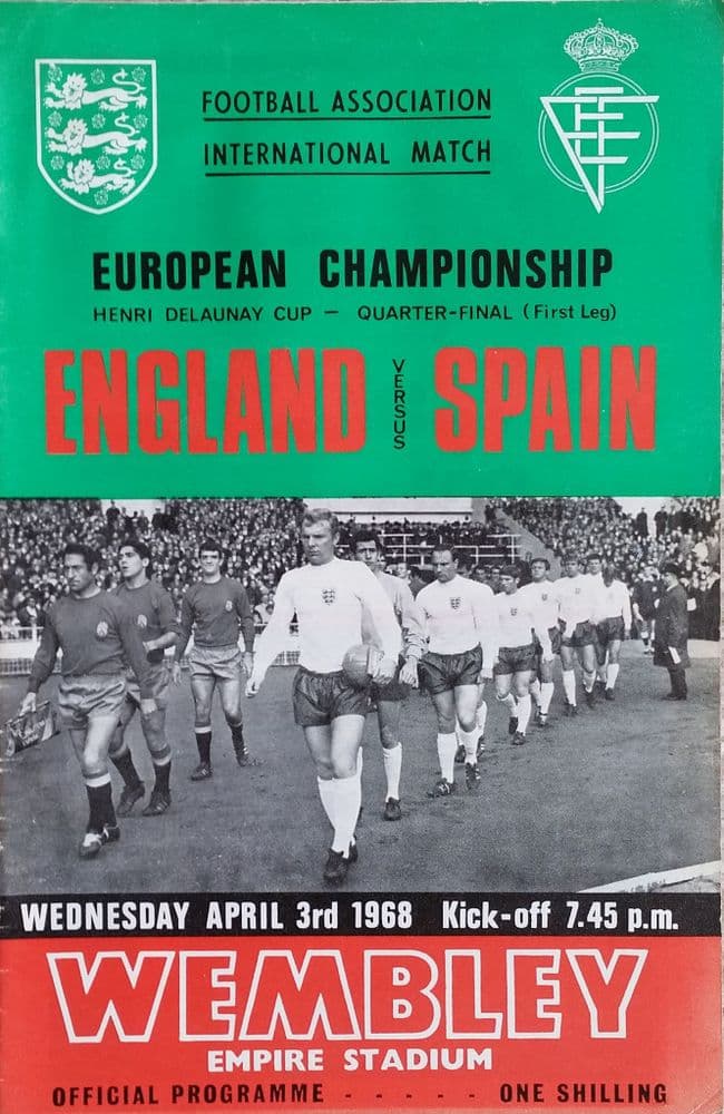 England v Spain European Championship QF 1968 3rd April