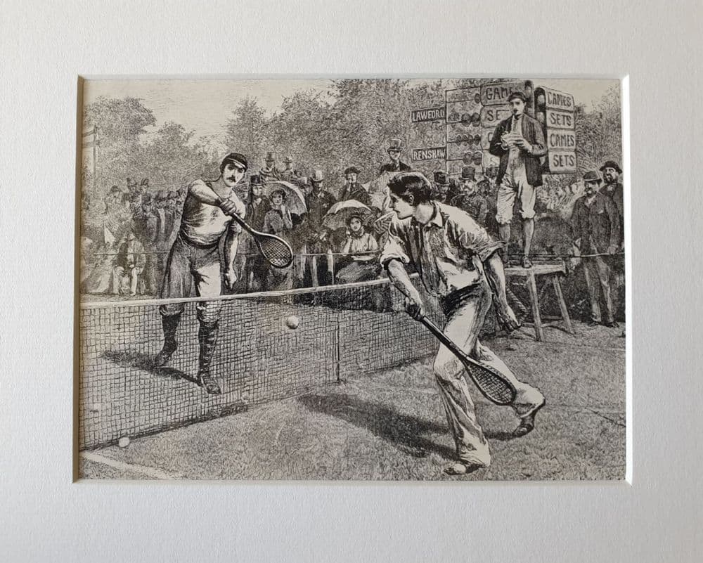 Lawford v Renshaw Print Photo Wimbledon 1881
