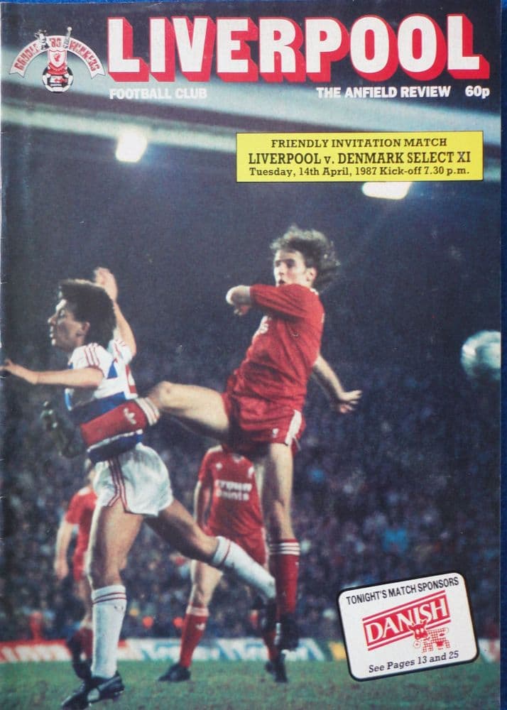 Liverpool v Denmark Select XI Friendly 1987 Apr 14th