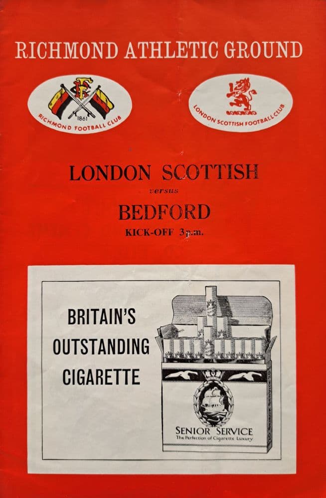 London Scottish v Bedford 1963 Oct 26th