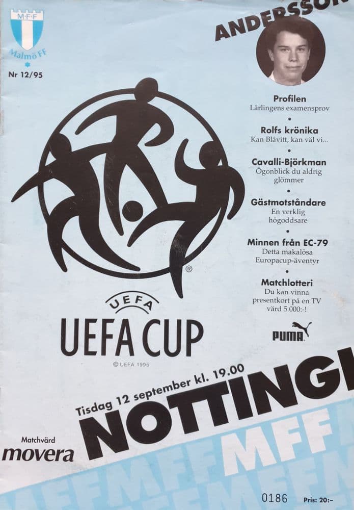 Malmo v Nottingham Forest UEFA Cup 1995 Sep 12th