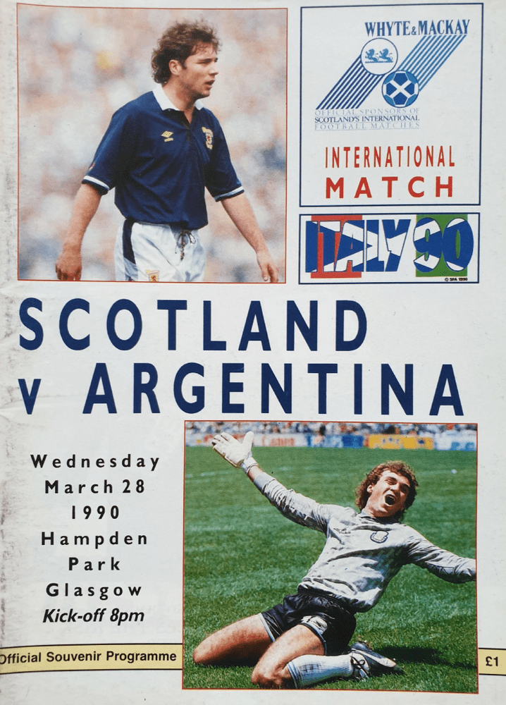 Scotland v Argentina 1990 Mar 28th