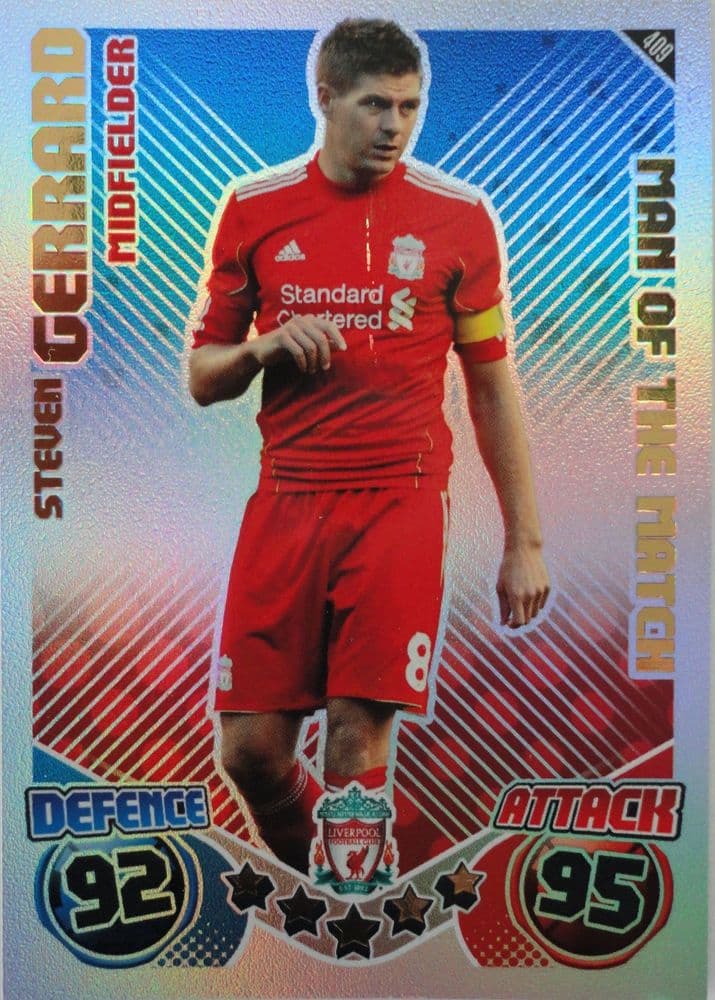 Steven Gerrard Match Attax Card