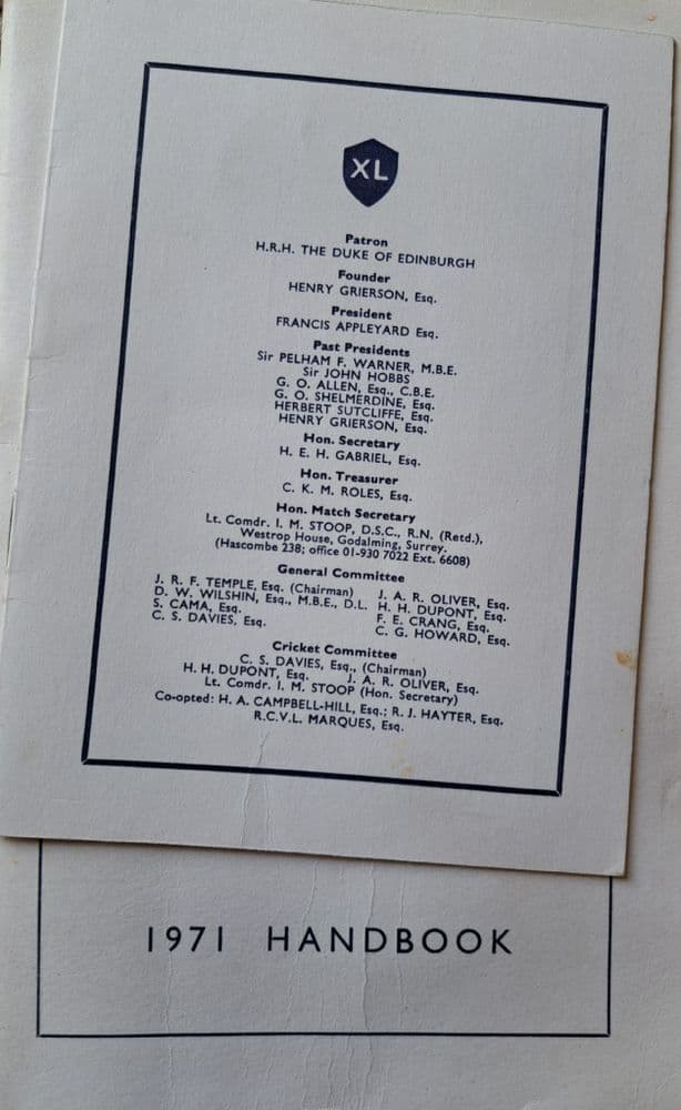 The Forty Club Handbook 1971