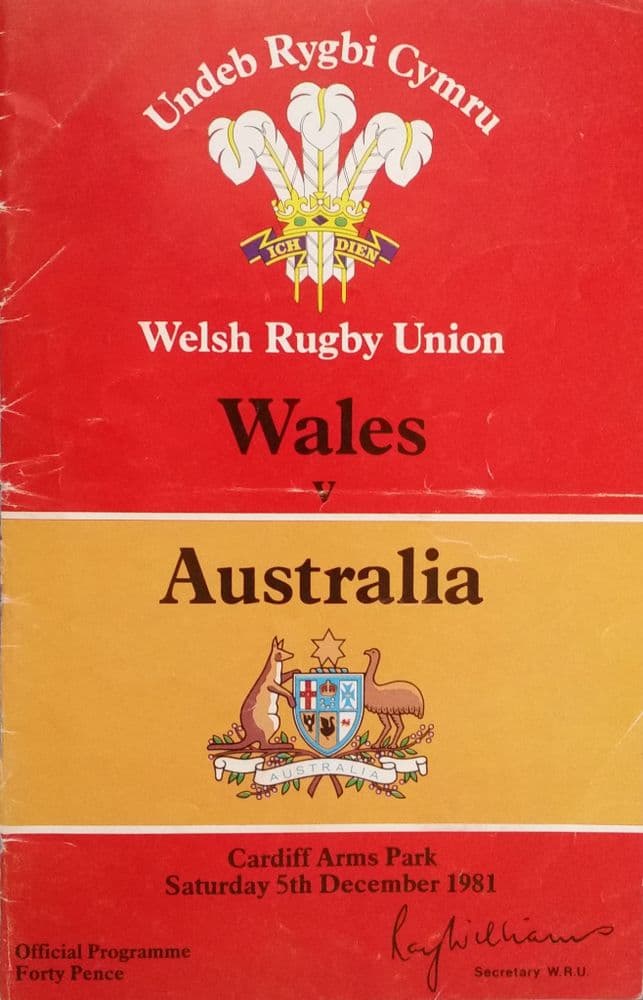 Wales v Australia 1981 5th Dec