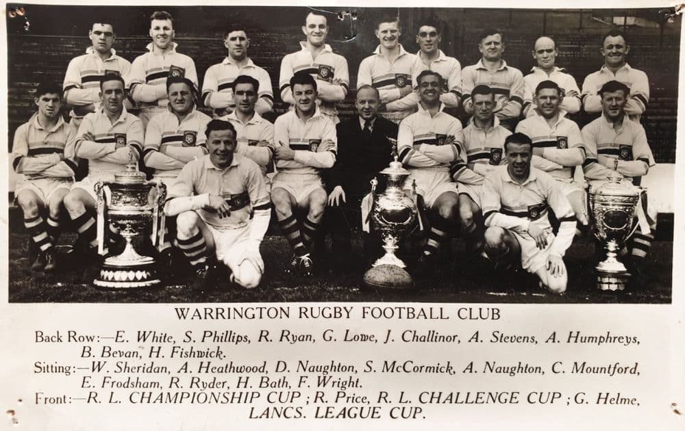 Warrington RFC Photo Card 1950s