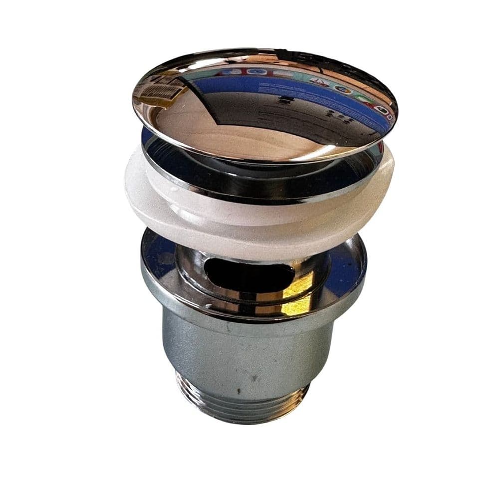 Vado Vex Slotted Push Type Basin Waste - Chrome - - Model PEX-389-S-C/P