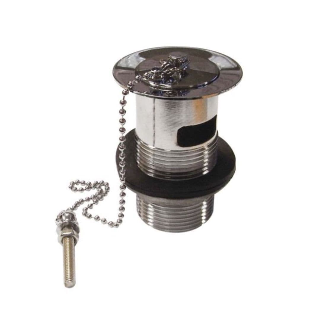 Arley Slotted Basin Waste Brass Plug Ball Link Chain & Stay Chrome ...