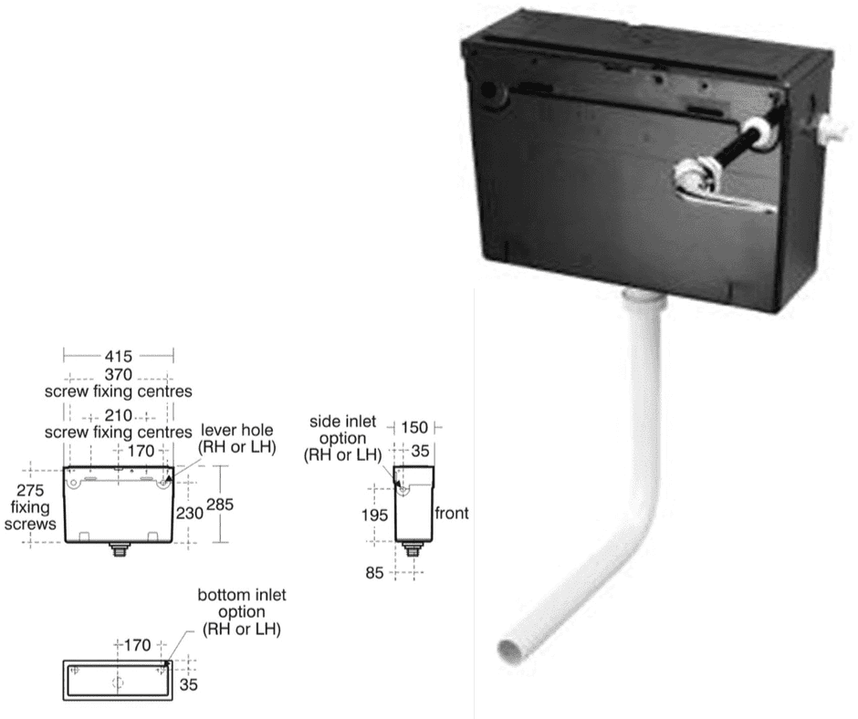 Armitage Shanks - Conceala 2 Low Level Lever Cistern - Model S361767