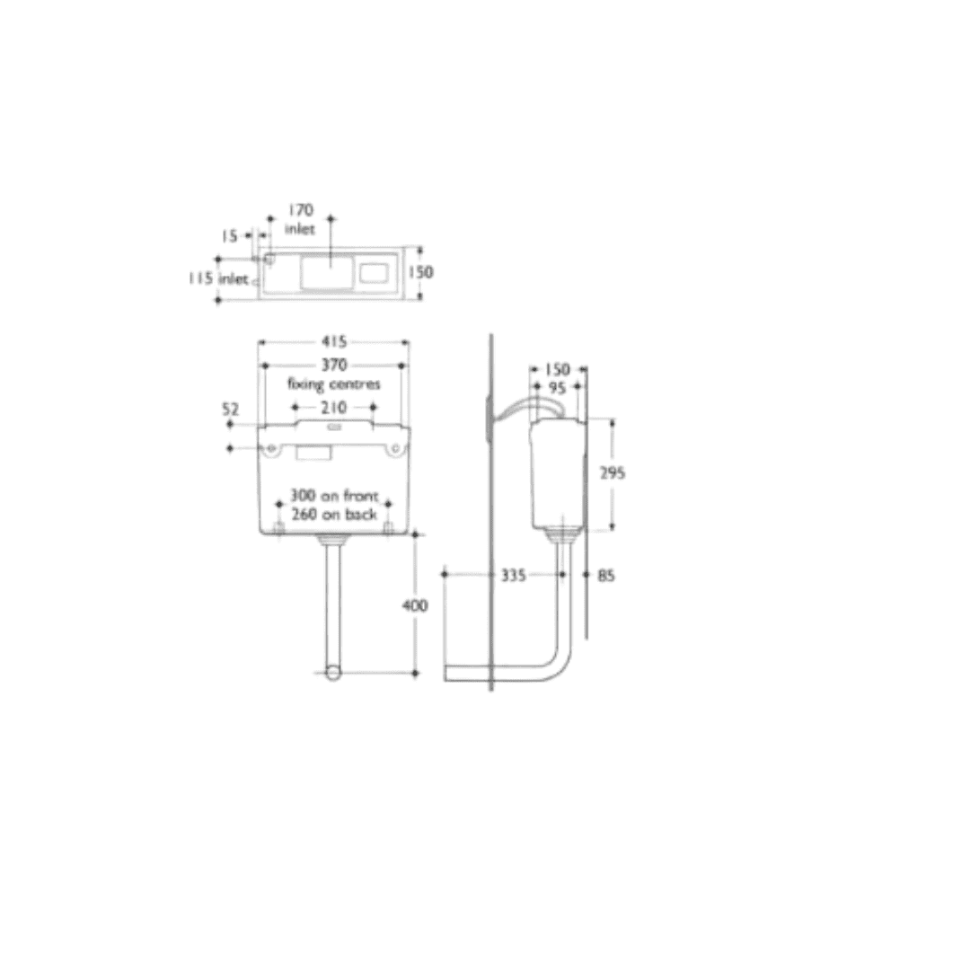 Armitage Shanks Conceala S362467 Concealed 2 Cistern 6L Dual Flush ...