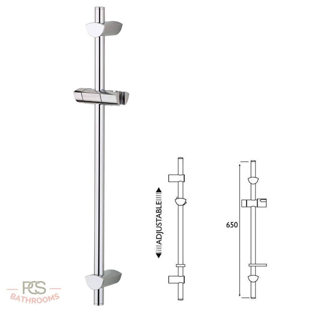 Bristan Evo Shower Riser Rail Chrome Plated - Model EVC ADR01 C