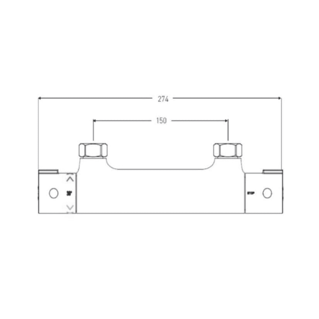 Bristan Frenzy Thermostatic Exposed Bar Shower Valve 15 mm Compression ...