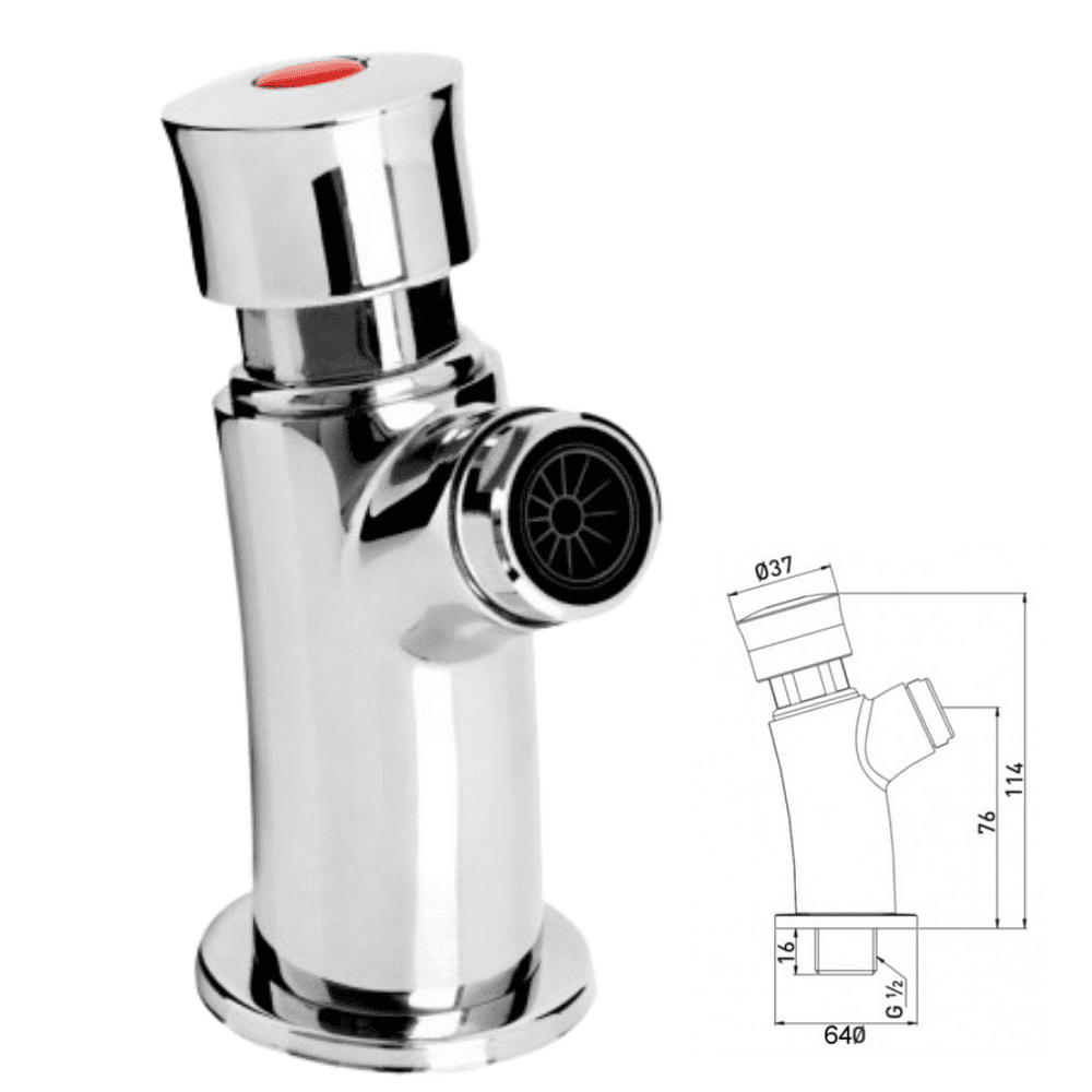 Bristan Single Soft Touch Timed Flow Bib Tap - Model Number Z2 BIB C